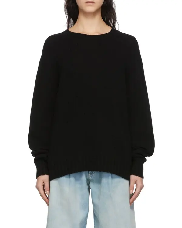 Palm Angels Logo Intarsia Knitted Jumper - Black