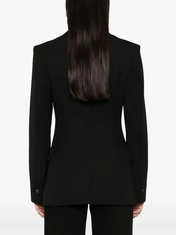 Stella McCartney Single-breasted Blazer With Curved Hem - Black