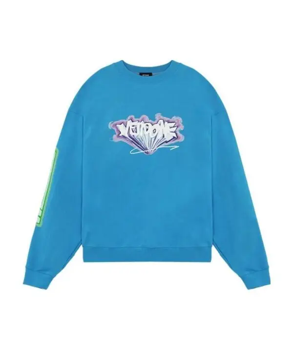 We11Done Graphic-print Cotton Sweatshirt - Blue