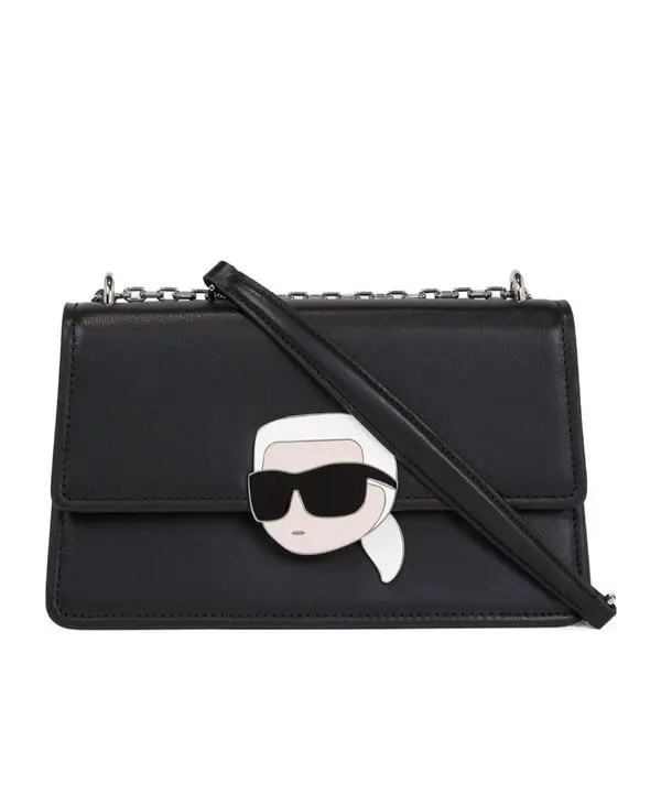 Karl Lagerfeld Ikonik Leather Shoulder Bag