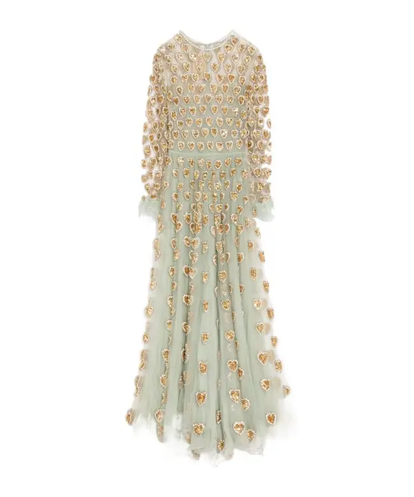 Valentino Garavani Embellished Long-sleeved Dress