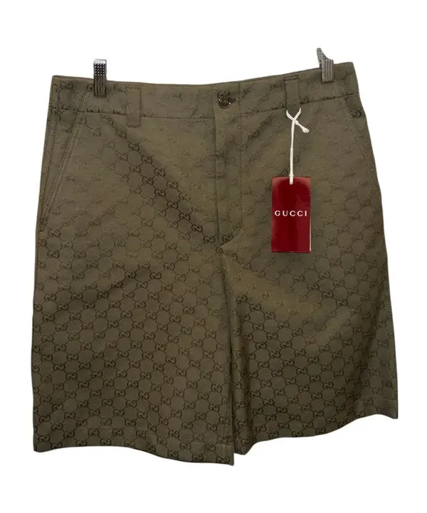 Gucci Gg Monogrammed Shorts With Button Fly