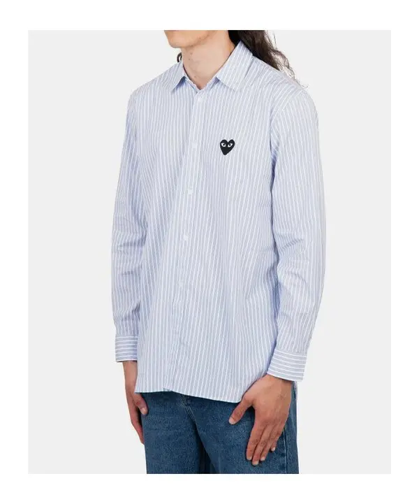 Play Comme Des Garcon Striped Shirt With Heart Patch