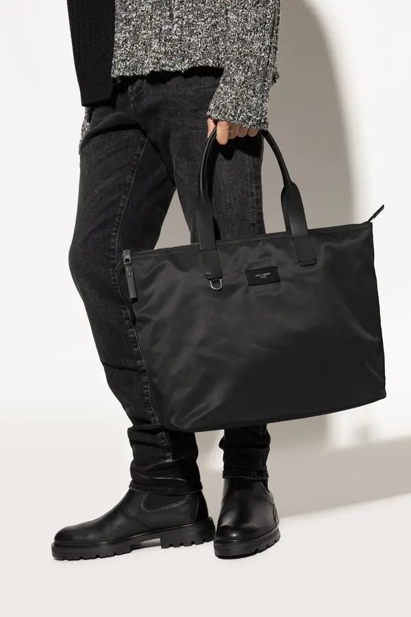 Dolce & Gabbana Logo Patch Shopping Bag - Black