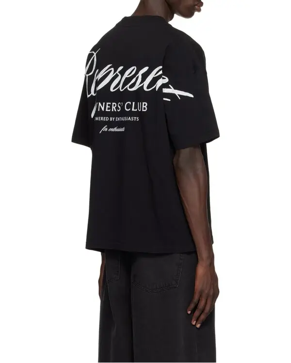 REPRESENT Owners Club Script T-shirt - Black