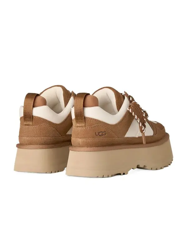 UGG Astromel Logo Debossed Lace-up Sneakers - Chestnut