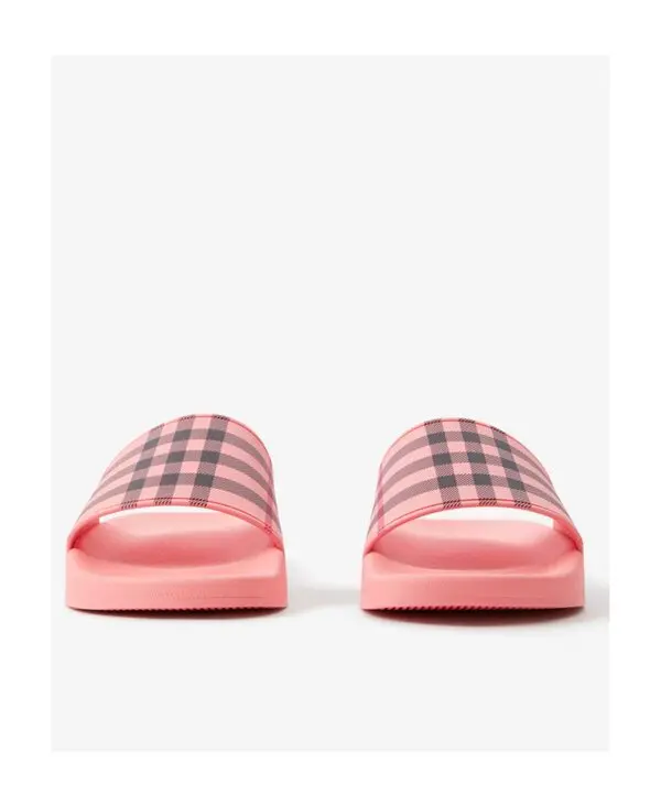 Burberry Check-print Flat Slides