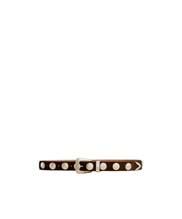 Khaite Benny Stud Embellished Buckle Belt - Multicolor