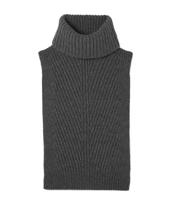 THE ROW Aso Ribbed Cashmere High-neck Tank Vest