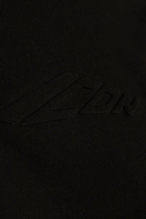 Dsquared2 Logo Embossed Cropped T-shirt - Black