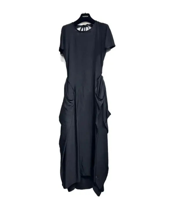 Loewe Strappy Pleated Maxi Dress - Black