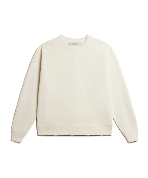 GOLDEN GOOSE Boxy Logo Sweatshirt - Imitation Of Old White