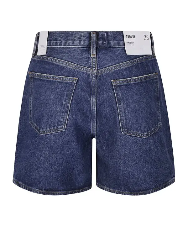 AGOLDE Dame High-rise Wide-leg Denim Shorts - Blue
