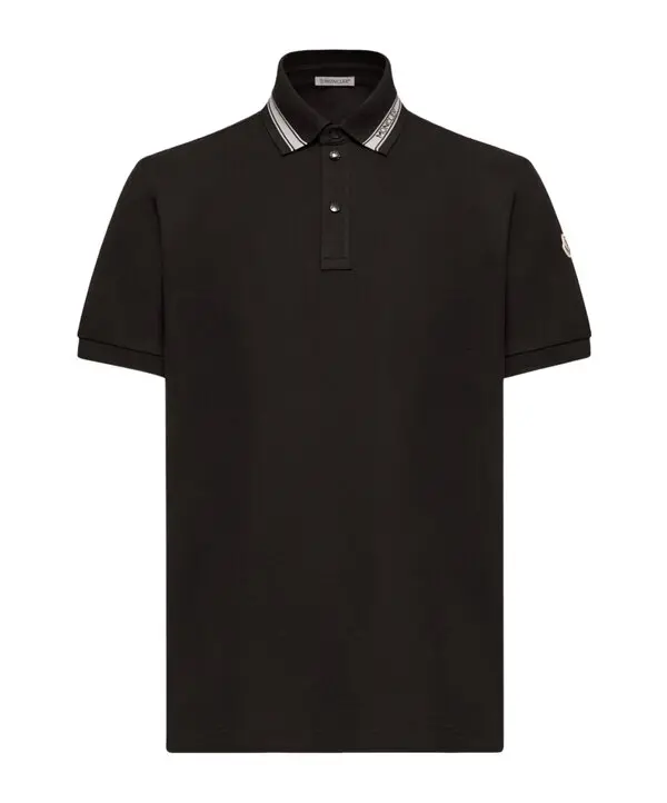 Moncler Logo-trim Polo Shirt