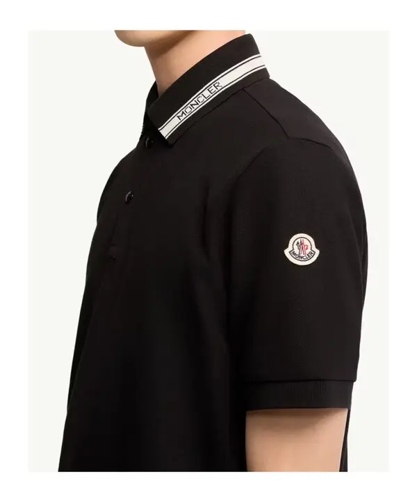 Moncler Logo-trim Polo Shirt