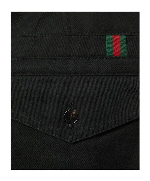 Gucci Web Detailed Twill Pants