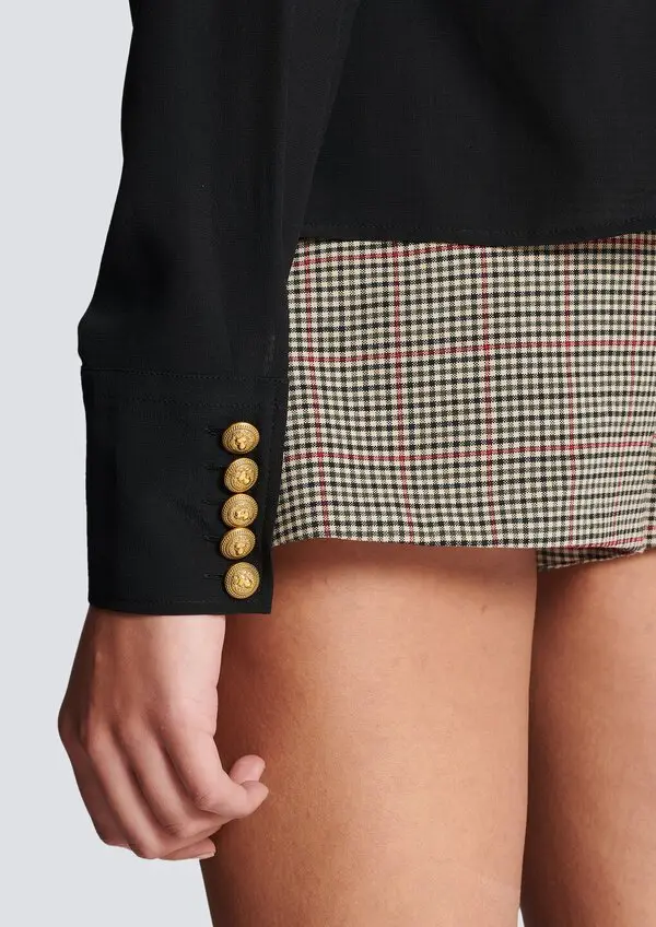 Balmain Crepe Shirt With Bow Detail