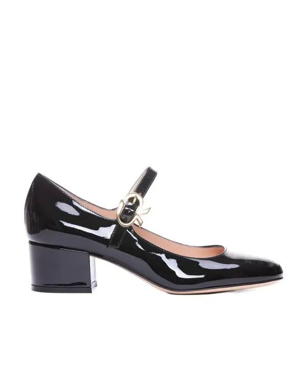 GIANVITO ROSSI Ribbon Round-toe Pumps