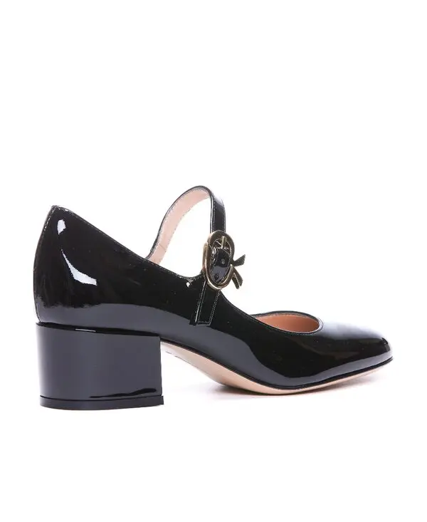 GIANVITO ROSSI Ribbon Round-toe Pumps