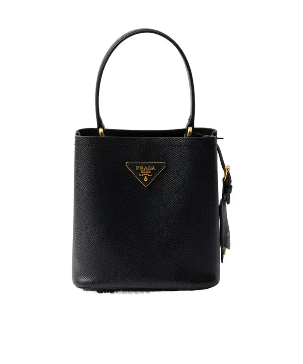 Prada Triangle-logo Bucket Bag - Black