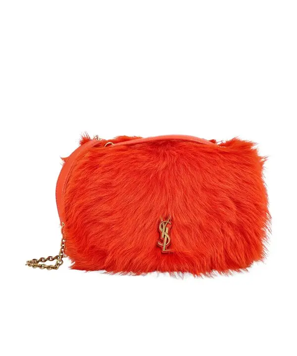 Saint Laurent Logo Plaque Foldover Shoulder Bag
