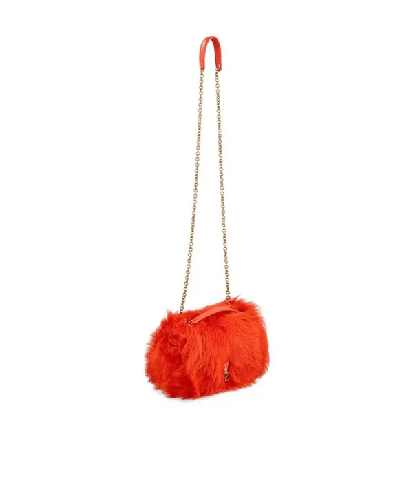 Saint Laurent Logo Plaque Foldover Shoulder Bag