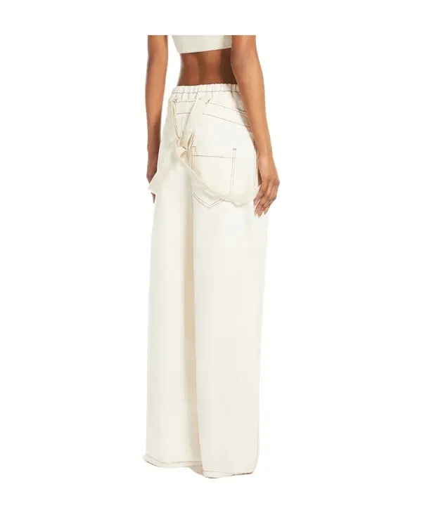 Sportmax Oggieri" Wide Leg Pants With Suspenders