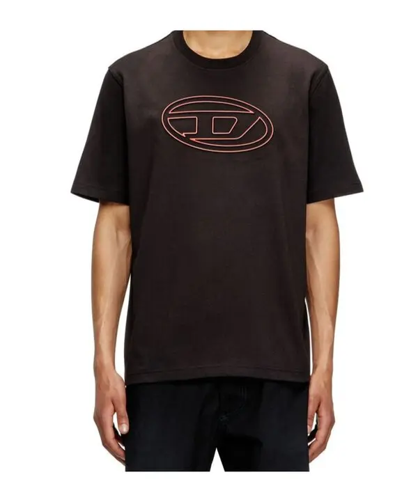 DIESEL® T-adjust-bigoval T-shirt - Black/red