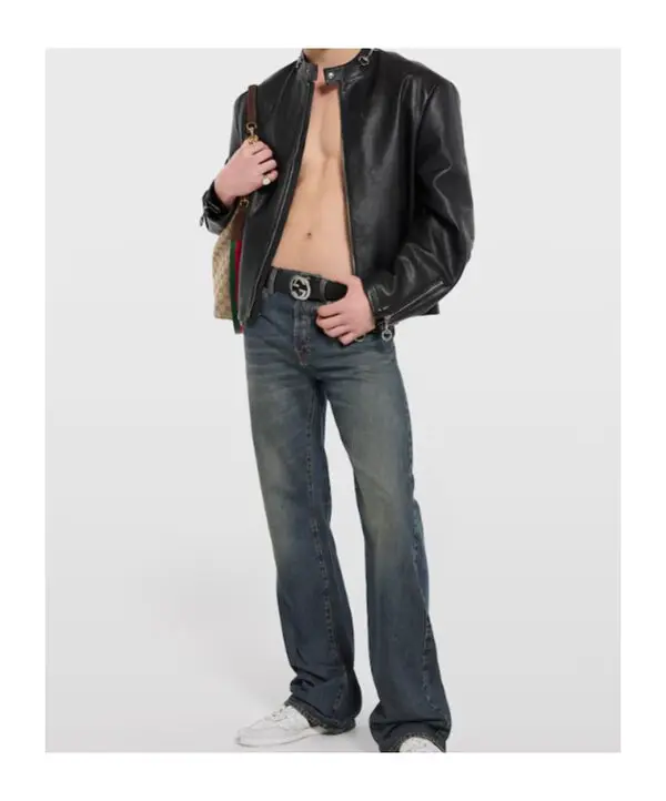 Gucci Interlocking G Buckle Leather Belt