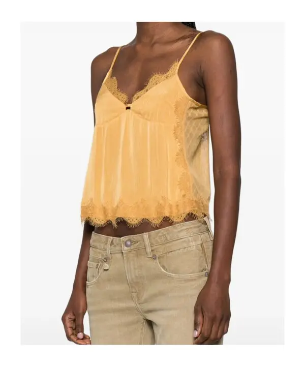R13 Lace Trimmed Camisole - Yello