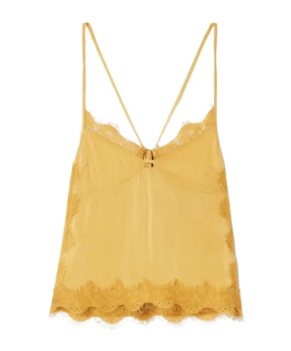 R13 Lace Trimmed Camisole - Yello