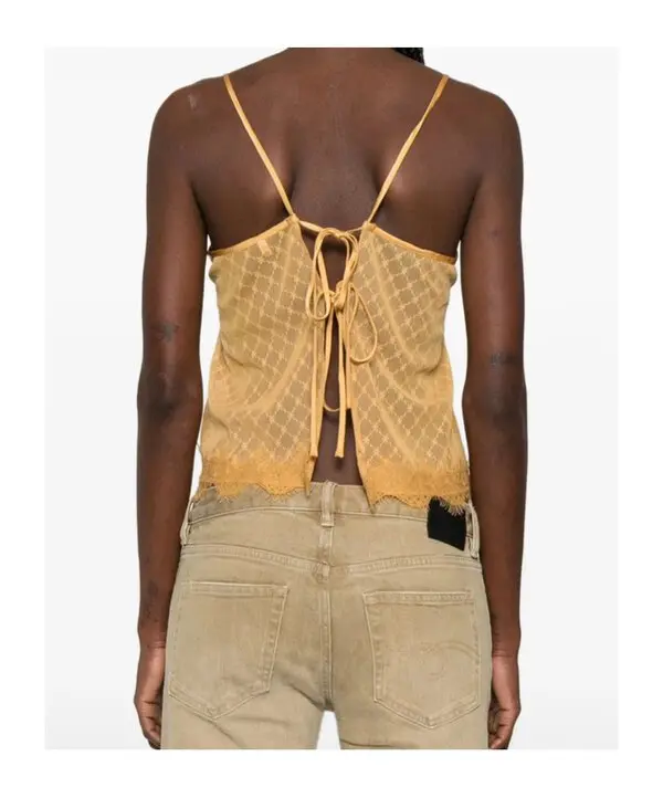 R13 Lace Trimmed Camisole - Yello