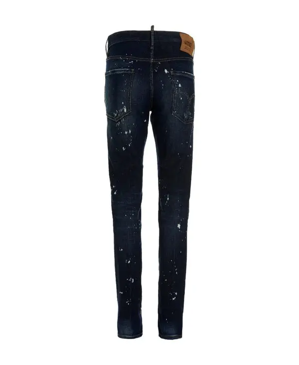 Dsquared2 Distressed Skinny Jeans With Pierced Detail - Black
