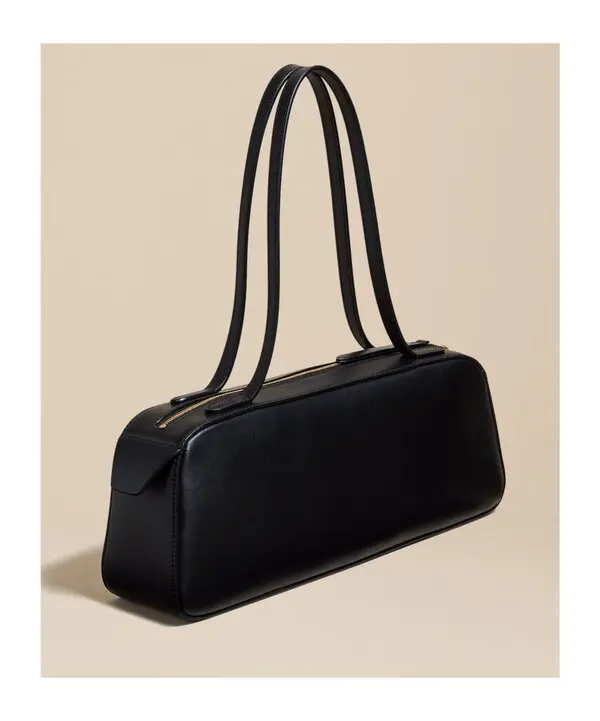 Khaite Simona Zipped Shoulder Bag - Black