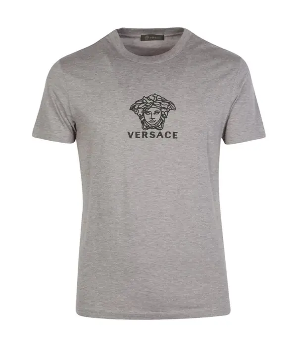 Versace Logo Logo T-shirt With Round Neck