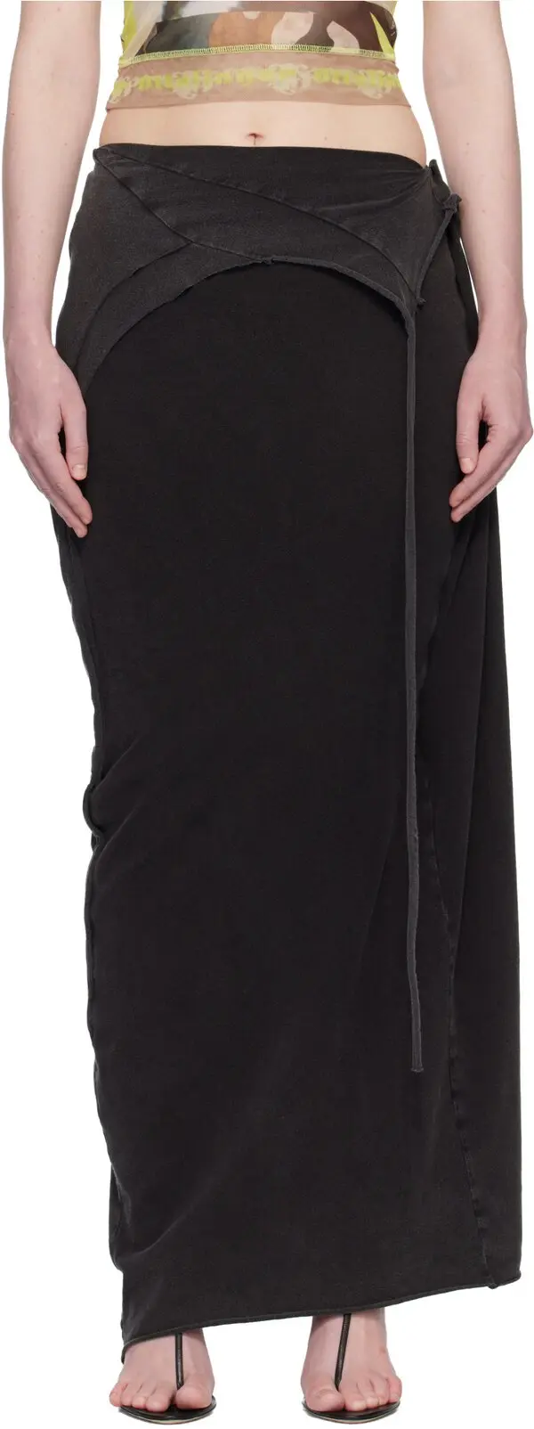 Ottolinger Draped Slit Maxi Skirt