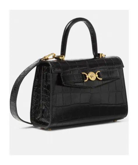 Versace Medusa 95 Embossed Small Handbag - Black