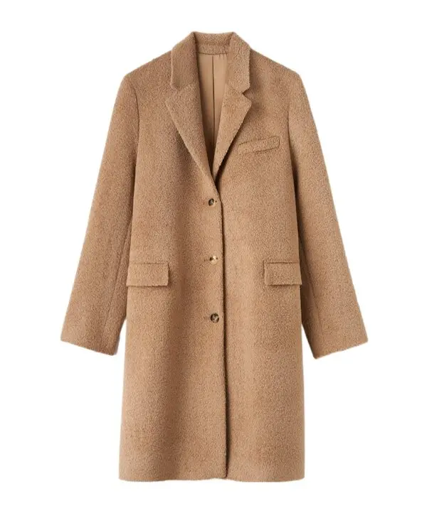 TOTEME Single-breasted Button-up Coat - Chestnut Color