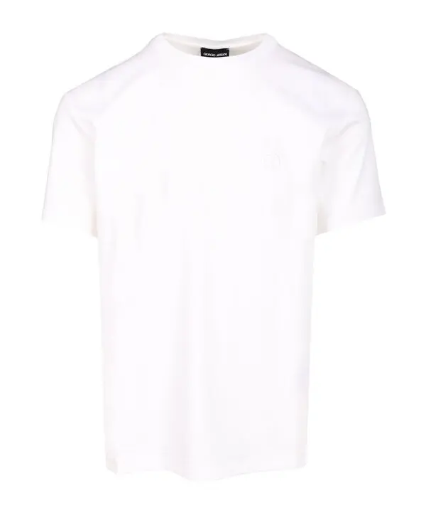 Giorgio Armani Embroidered Logo T-shirt - White