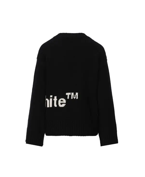 Off-White Logo-intarsia Knit Jumper - Black