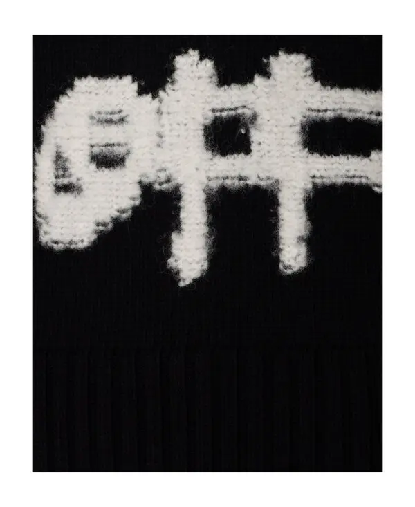 Off-White Logo-intarsia Knit Jumper - Black