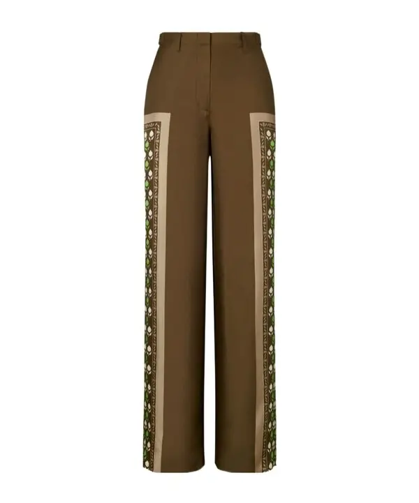 Tory Burch Satin Side-panel Wide-leg Pants