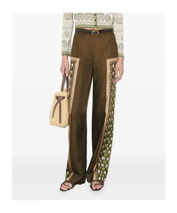 Tory Burch Satin Side-panel Wide-leg Pants