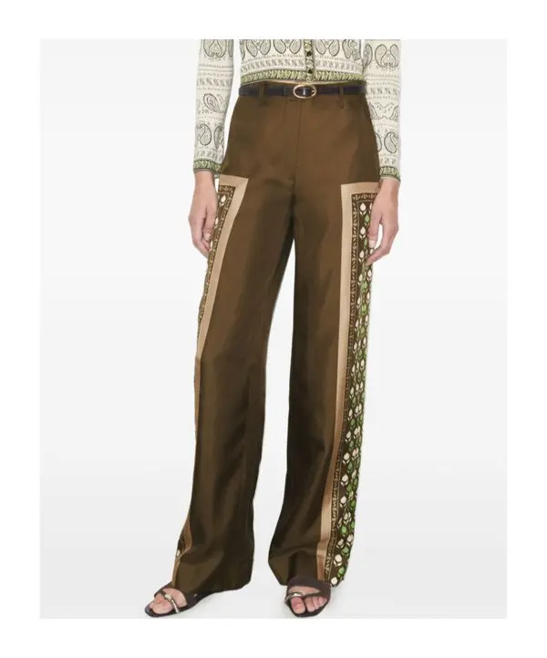 Tory Burch Satin Side-panel Wide-leg Pants