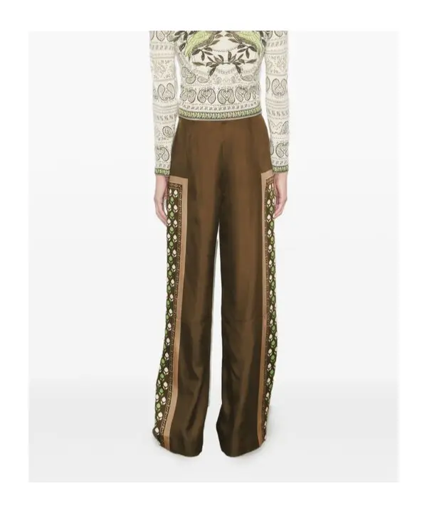 Tory Burch Satin Side-panel Wide-leg Pants