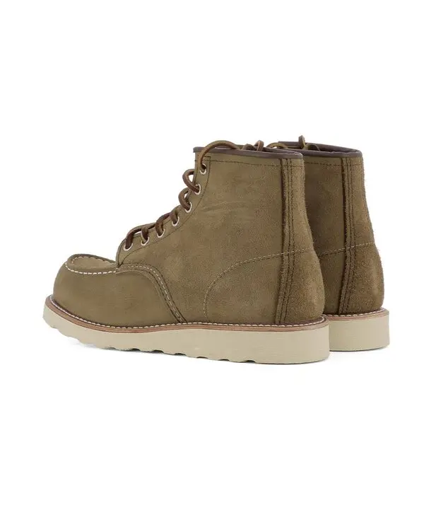 Red Wing Round Toe Lace Up Ankle Boots - Green