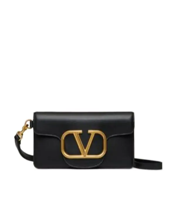 Valentino Garavani Vlogo Leather Wallet - Black