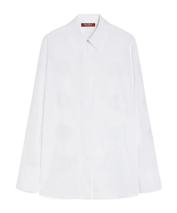Max Mara Sesia Embroidered Shirt - Optical White