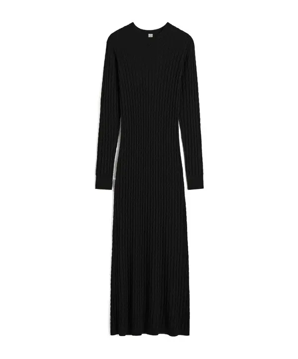 TOTEME Long-sleeve Ribbed Maxi Dress