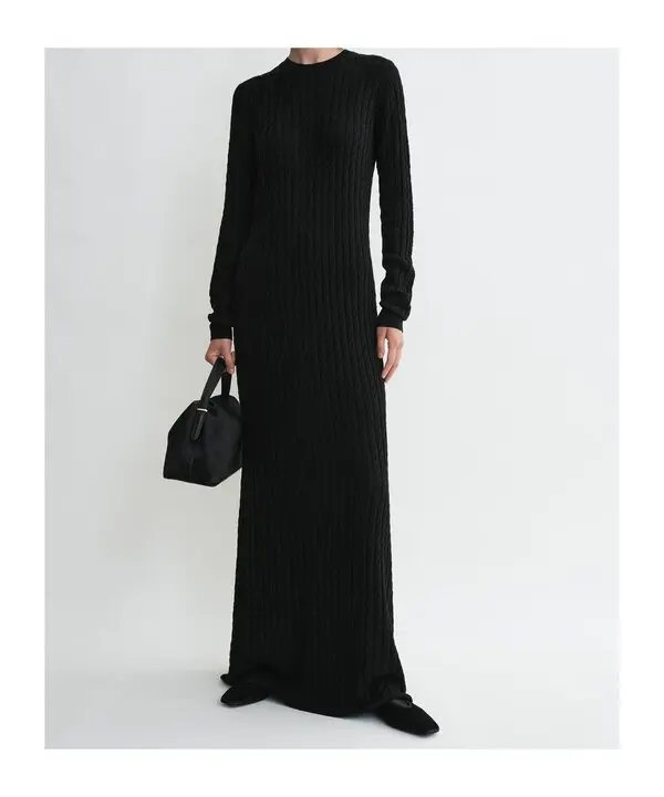 TOTEME Long-sleeve Ribbed Maxi Dress